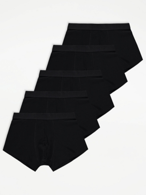 Black Hipster Trunks 5 Pack | Men | George at ASDA