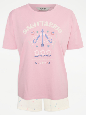 Pink Star Sagittarius Short Pyjamas | Lingerie | George at ASDA