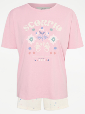 Pink Star Scorpio Short Pyjamas | Lingerie | George at ASDA