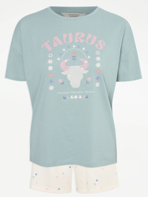 Teal Star Taurus Short Pyjamas | Lingerie | George at ASDA