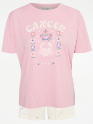 Pink Star Cancer Short Pyjamas | Lingerie | George at ASDA