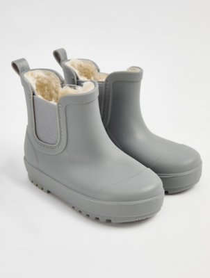 Grey Matte Chelsea Wellington Boots | Kids | George at ASDA