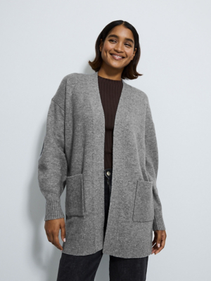 Grey Edge To Edge Knitted Midi Cardigan | Women | George at ASDA