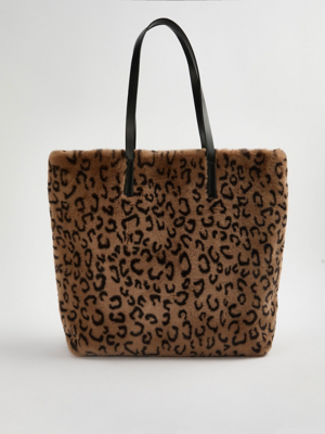 Leopard Print Faux Fur Shopper Bag | Women | George at ASDA
