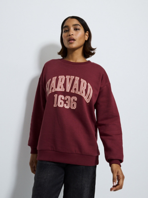 Harvard University 1636 Burgundy Sweatshirt | Women | George at ASDA