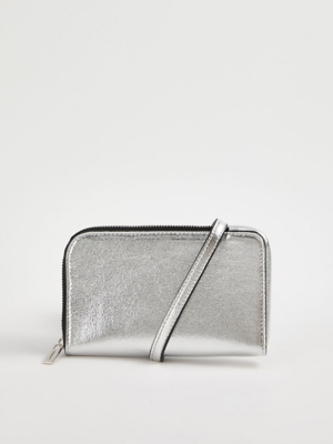 Silver Metallic Phone Holder Bag | Women | George at ASDA