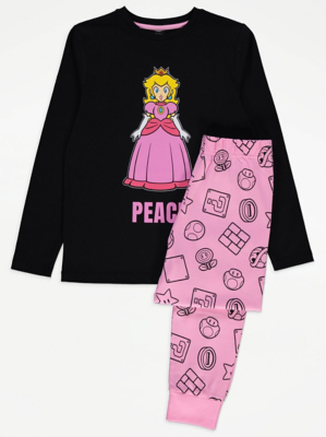 Super Mario Princess Peach Long Sleeve Pyjamas | Kids | George at ASDA