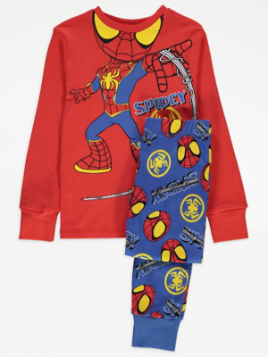 Marvel Spidey and Friends Red Long Sleeve Pyjamas | Kids | George at ASDA