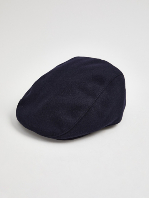 Navy Felt Flat Cap | Men | George at ASDA