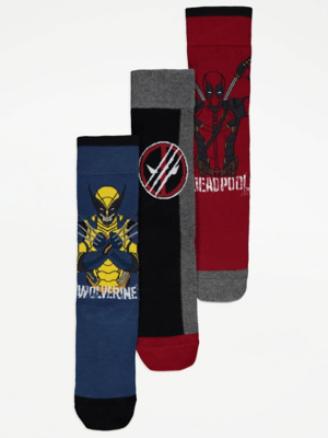 Deadpool & Wolverine Ankle Socks 3 Pack | Men | George at ASDA