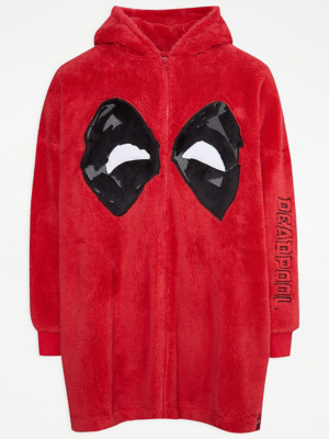 Marvel Deadpool Red Zip Up Snuggle Hoodie | Men | George at ASDA