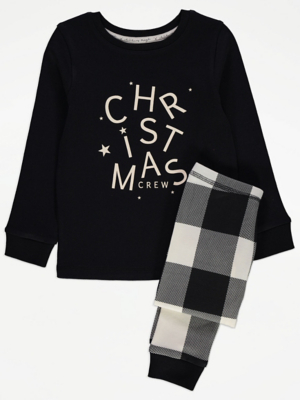 Christmas Crew Checked Matching Family Kids Pyjamas | Kids | George at ASDA