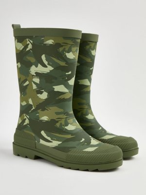 Green Camouflage Wellington Boots | Kids | George at ASDA