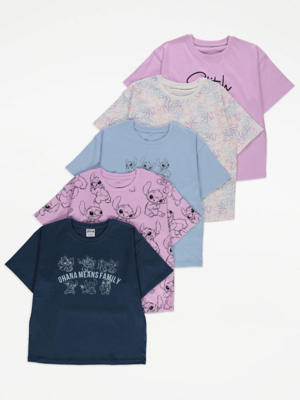 Disney Stitch Character T-Shirts 5 Pack | Kids | George at ASDA