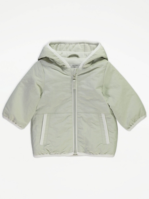Sage Green Lightweight Hooded Jacket | Baby | George at ASDA