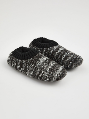 Black Knitted Slipper Socks | Men | George at ASDA