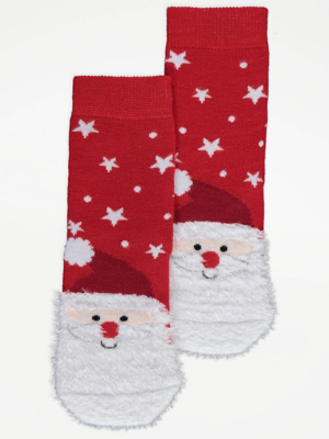 Christmas Red Santa Ankle Socks | Kids | George at ASDA