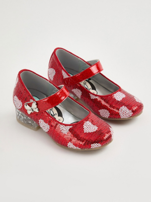 Disney Minnie Mouse Red Sequin Light Up Heeled Shoes | Kids | George at ...