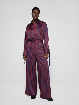 Roksanda Striped Satin Wide Leg Trousers | Women | George at ASDA