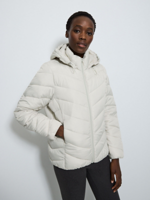 Cream Lightweight Hooded Padded Coat | Women | George at ASDA