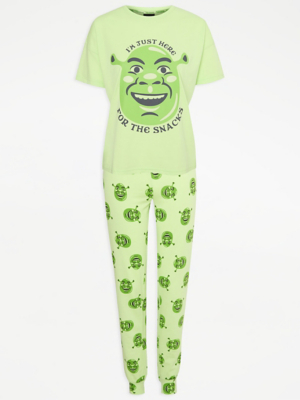 Shrek Here For The Snacks Short Sleeve Pyjamas | Lingerie | George at ASDA