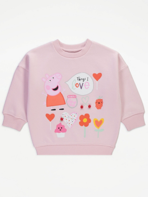 Peppa Pig Pink Things I Love Sweatshirt | Kids | George at ASDA