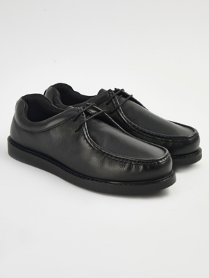 Black Leather Chunky Apron Shoes | Men | George at ASDA