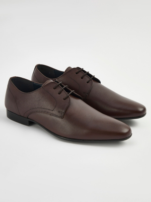 Brown Leather Derby Shoes | Men | George at ASDA