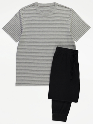 Short Sleeve Striped Cuffed Leg Pyjamas | Men | George at ASDA