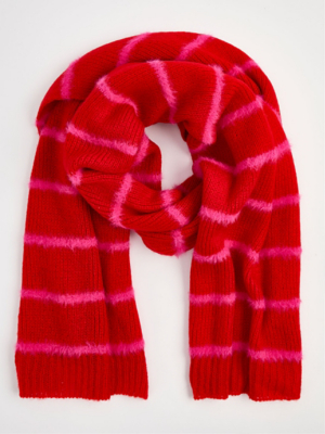 Red Striped Knitted Scarf | Women | George at ASDA