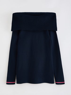 Roksanda Navy Off Shoulder Knitted Jumper | Women | George at ASDA
