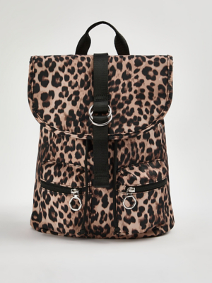 Leopard Print Ring Charm Drawstring Rucksack | Women | George at ASDA