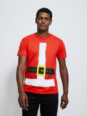 Christmas Red Santa Claus T-Shirt | Men | George at ASDA