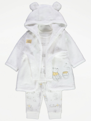 Disney Winnie The Pooh Pyjamas and Dressing Gown Set | Baby | George at ...