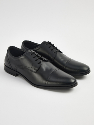 Black Premium Leather Oxford Shoes | Men | George at ASDA