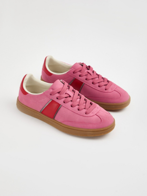 Pink Side Stripe Slim Retro Trainers | Women | George at ASDA