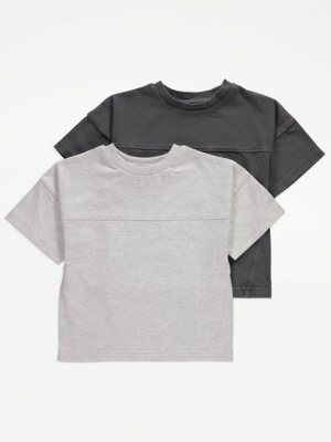 Grey T-Shirts 2 Pack | Kids | George at ASDA