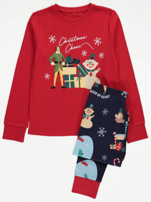 Buddy Elf Christmas Cheer Long Sleeve Pyjamas | Kids | George at ASDA
