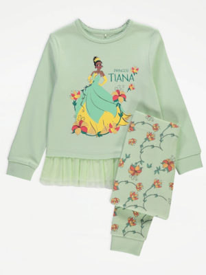 Disney Princess Tiana Green Tutu Long Sleeve Pyjamas | Kids | George at ...