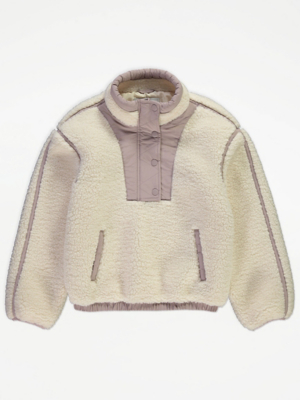 Cream Trim Detail Sporty Borg Fleece | Kids | George at ASDA