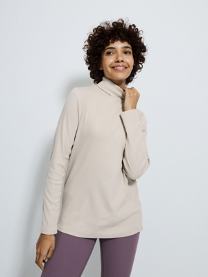 Stone Ribbed Roll Neck Long Sleeve Top | Women | George at ASDA