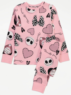 Disney Nightmare Before Christmas Pink Heart Pyjamas | Kids | George at ...