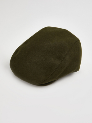 Dark Green Felt Flat Cap | Men | George at ASDA