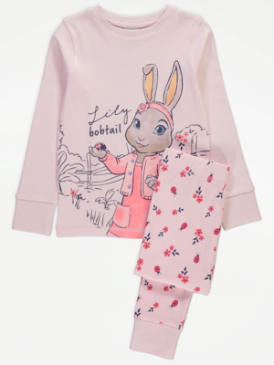 Peter Rabbit Lily Bobtail Pink Long Sleeve Pyjamas | Kids | George at ASDA
