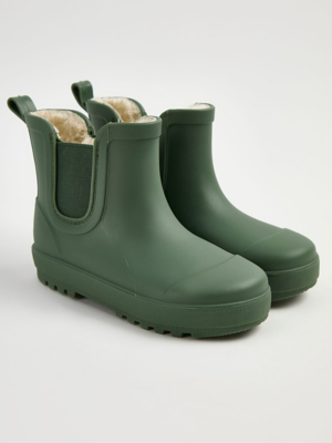 Green Matte Chelsea Wellington Boots | Kids | George at ASDA