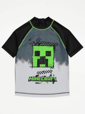 Minecraft Grey Ombre Rash Vest | Kids | George at ASDA