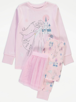 Disney Frozen Pink Long Sleeve Pyjamas and Tutu | Kids | George at ASDA