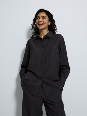 Charcoal Oversized Tailored Shirt | Women | George at ASDA