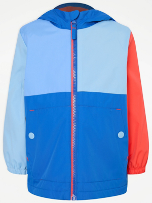 Blue Colour Block Fleece Lined Lightweight Jacket | Kids | George at ASDA