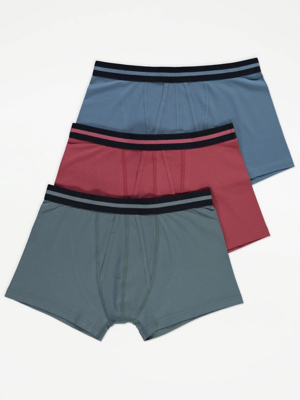 Striped Waist A Front Trunks 3 Pack | Men | George at ASDA